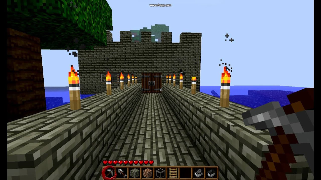 minecraft castle/cave - YouTube