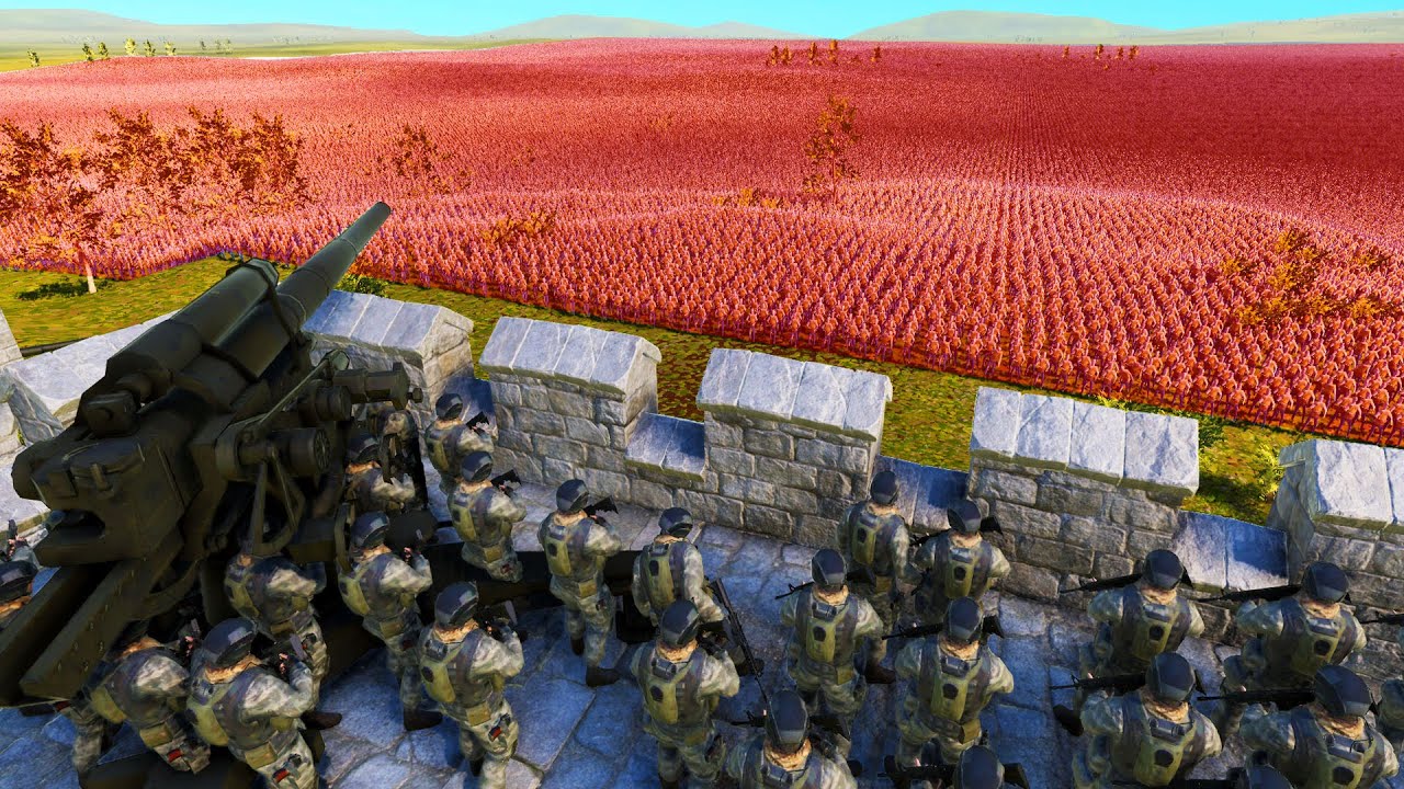 100,000 Modern US ARMY FORT DEFENSE vs 3 MILLION INSURGENTS! - UEBS 2 ...