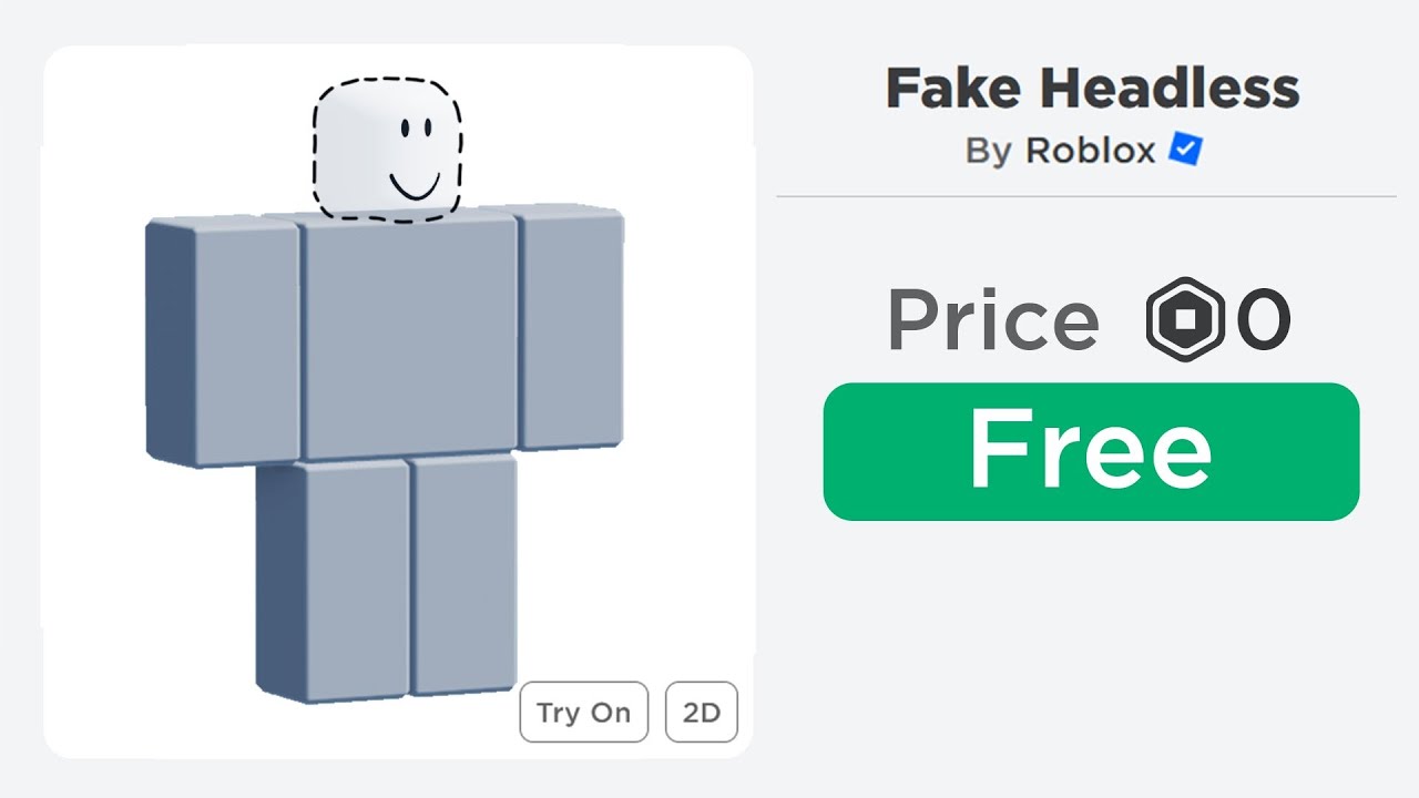 The ULTIMATE ways to get FREE FAKE HEADLESS! - YouTube