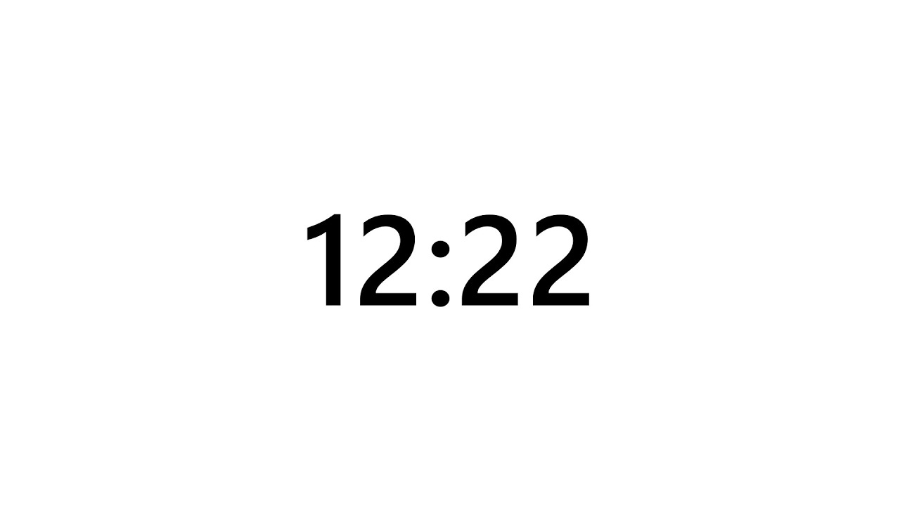 Timer for 12 minutes and 22 seconds - YouTube