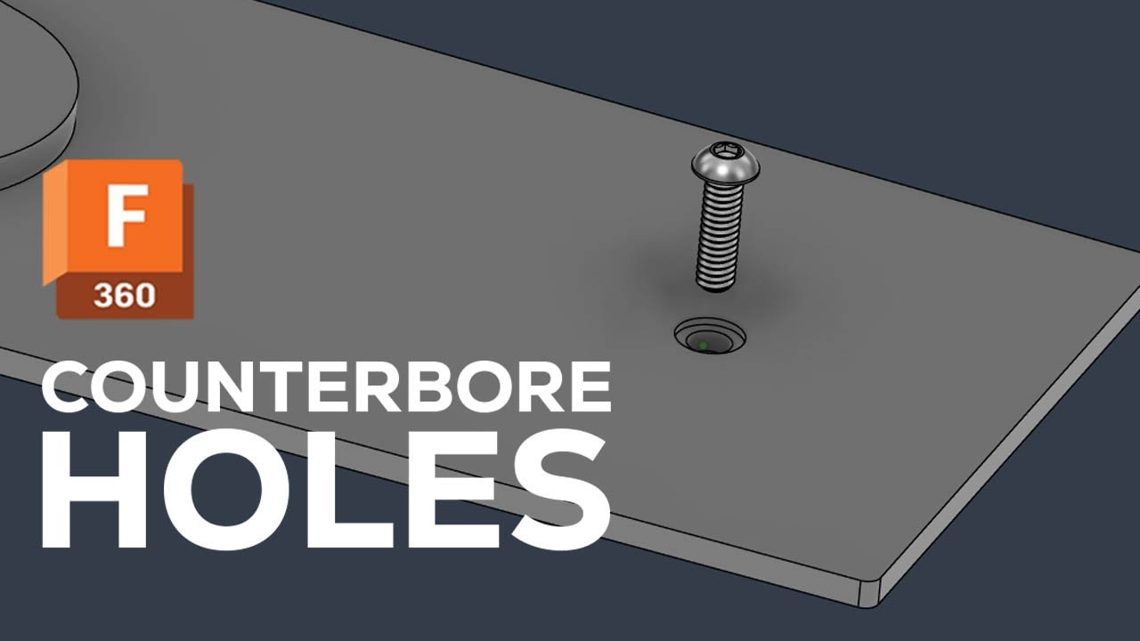 Fusion 360 How to Make Counterbore Holes - YouTube