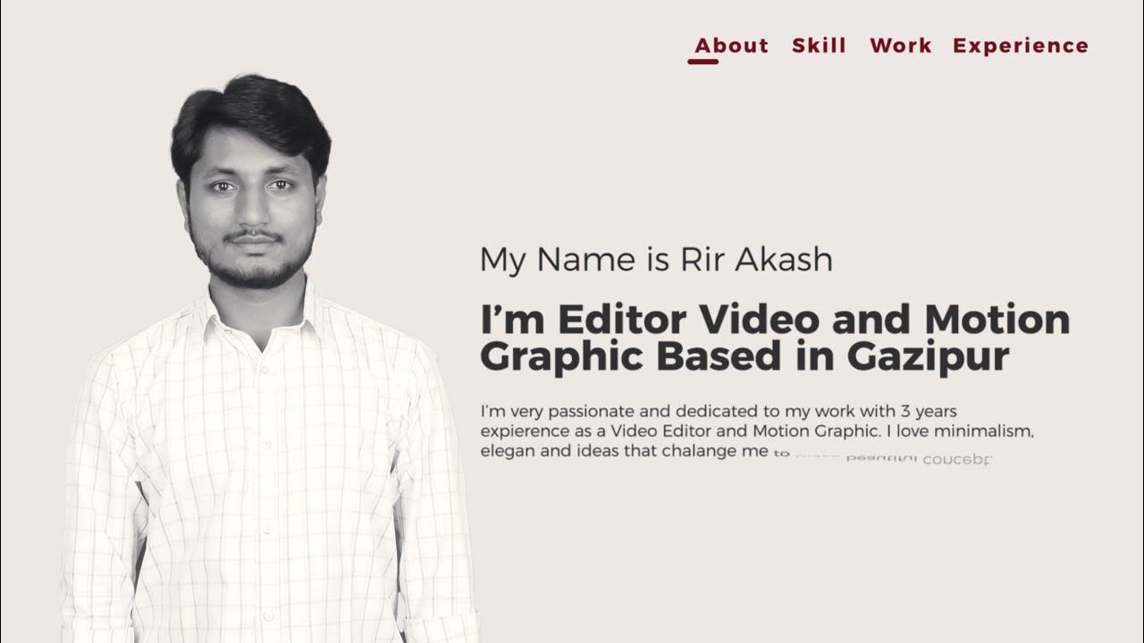 Video Editor Portfolio | Rir Akash Portfolio - YouTube