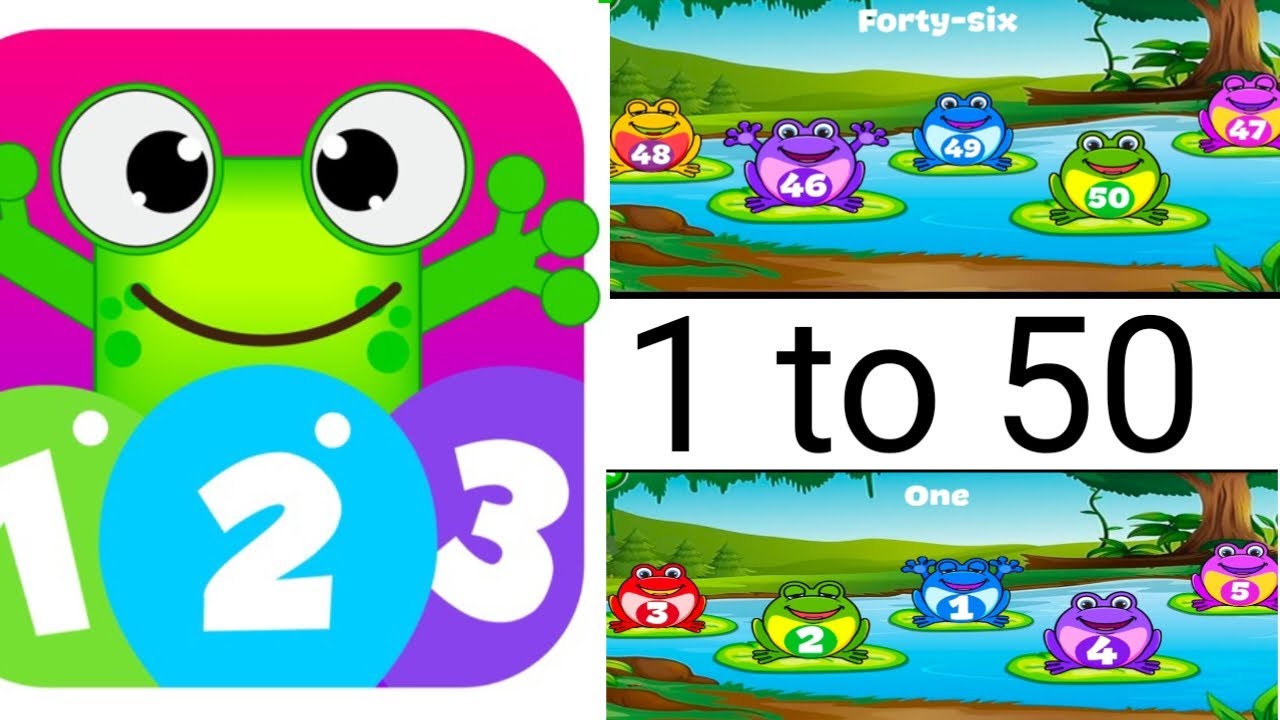 Colorful Numbers Learn 1 to 50|Counting Learning Numbers 1 to 50 for ...
