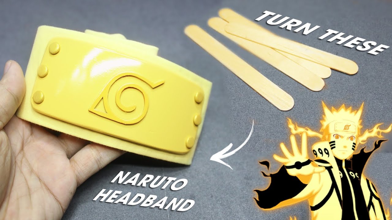 EASY DIY - How to make Naruto (Kurama Mode) Headband from Popsicle ...