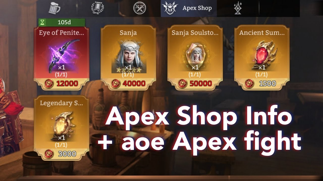 Watcher of Realms Apex Shop info - YouTube