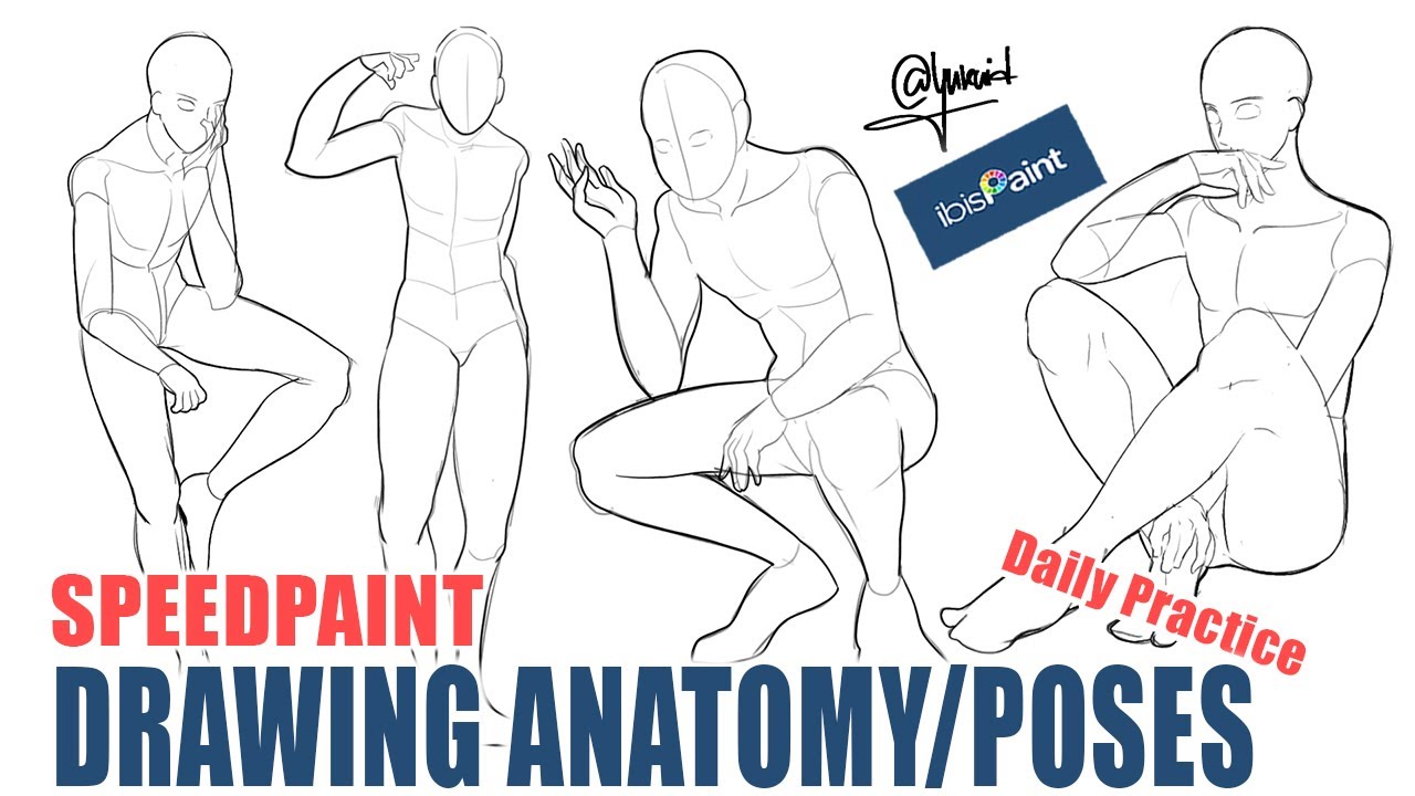 Menggambar Anatomi Pose Speedpaint tutorial menggambar di ibispaint x - YouTube