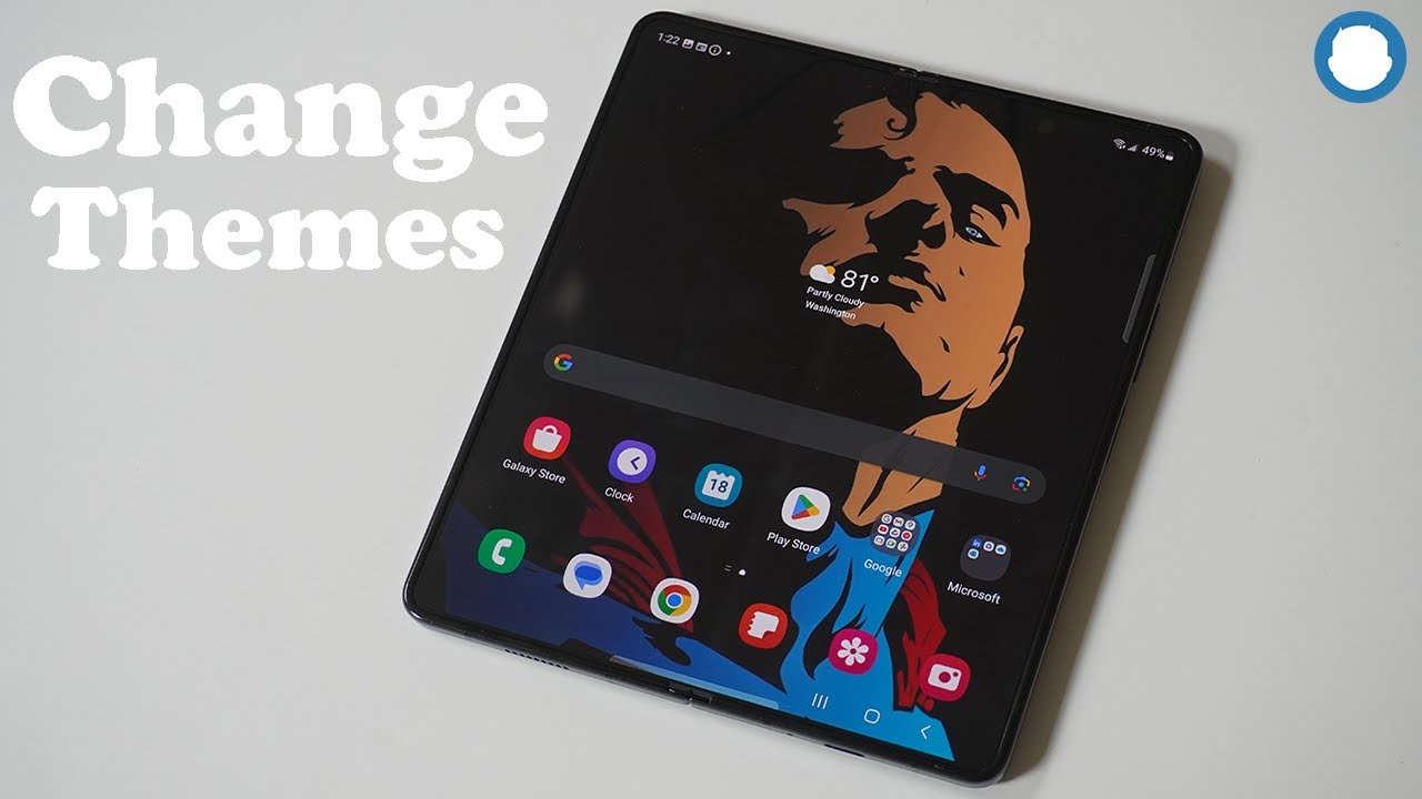 How To Change & Create Themes On Samsung Galaxy Z Fold 5 - Cover ...