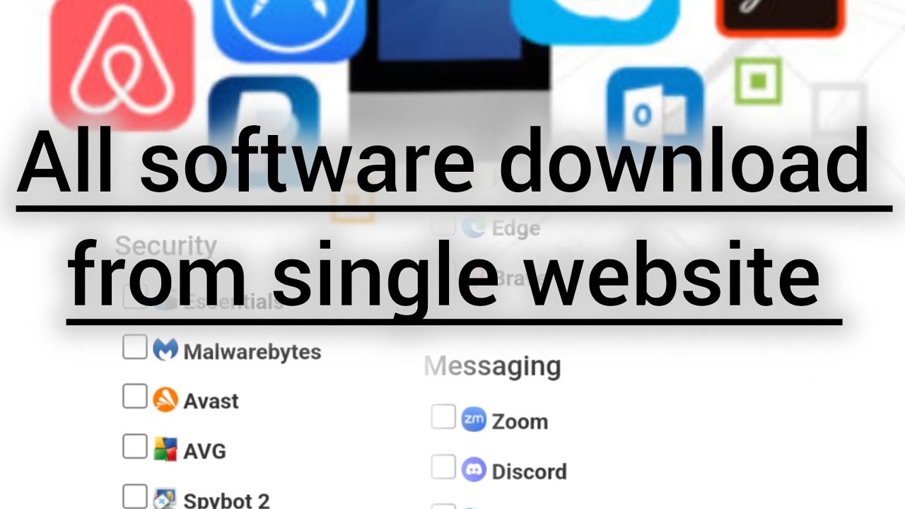 free free download all software from a single site - YouTube