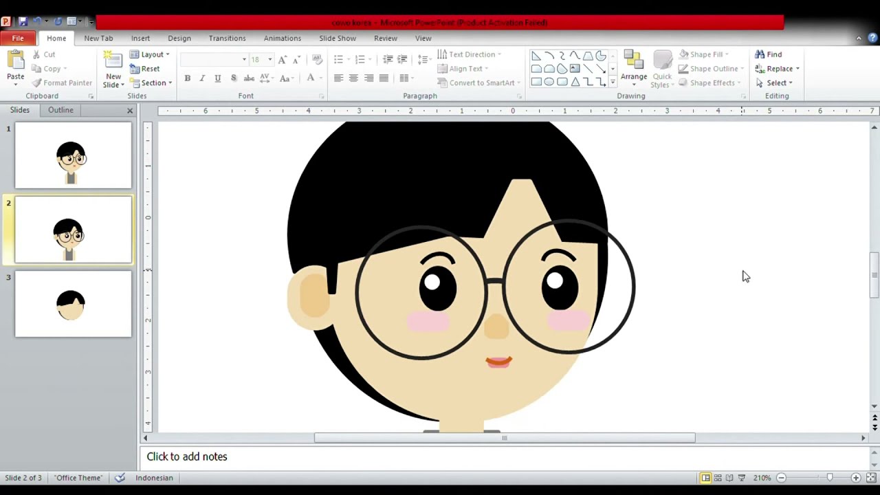 How to Design Cartoon Character in PowerPoint || Character Cartoon OPPA ...