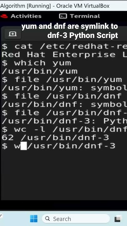 yum and dnf are symlink to dnf-3 Python Script #shorts - YouTube