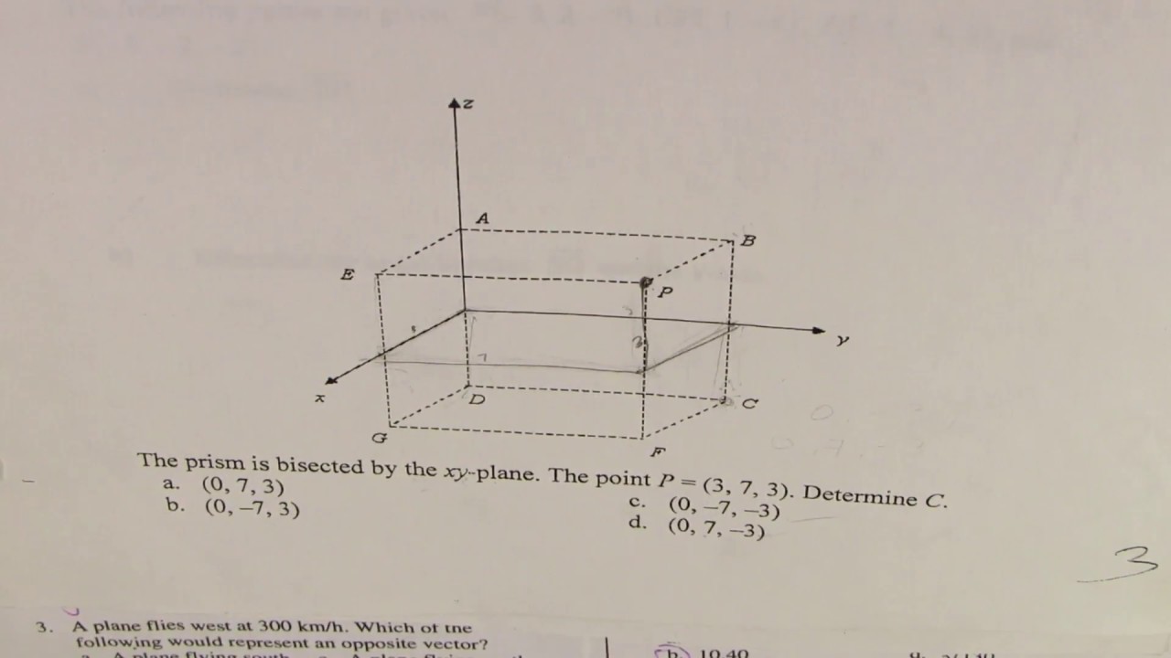 Vectors Octants in Three Dimensional Space Test Algebra Geometry ...