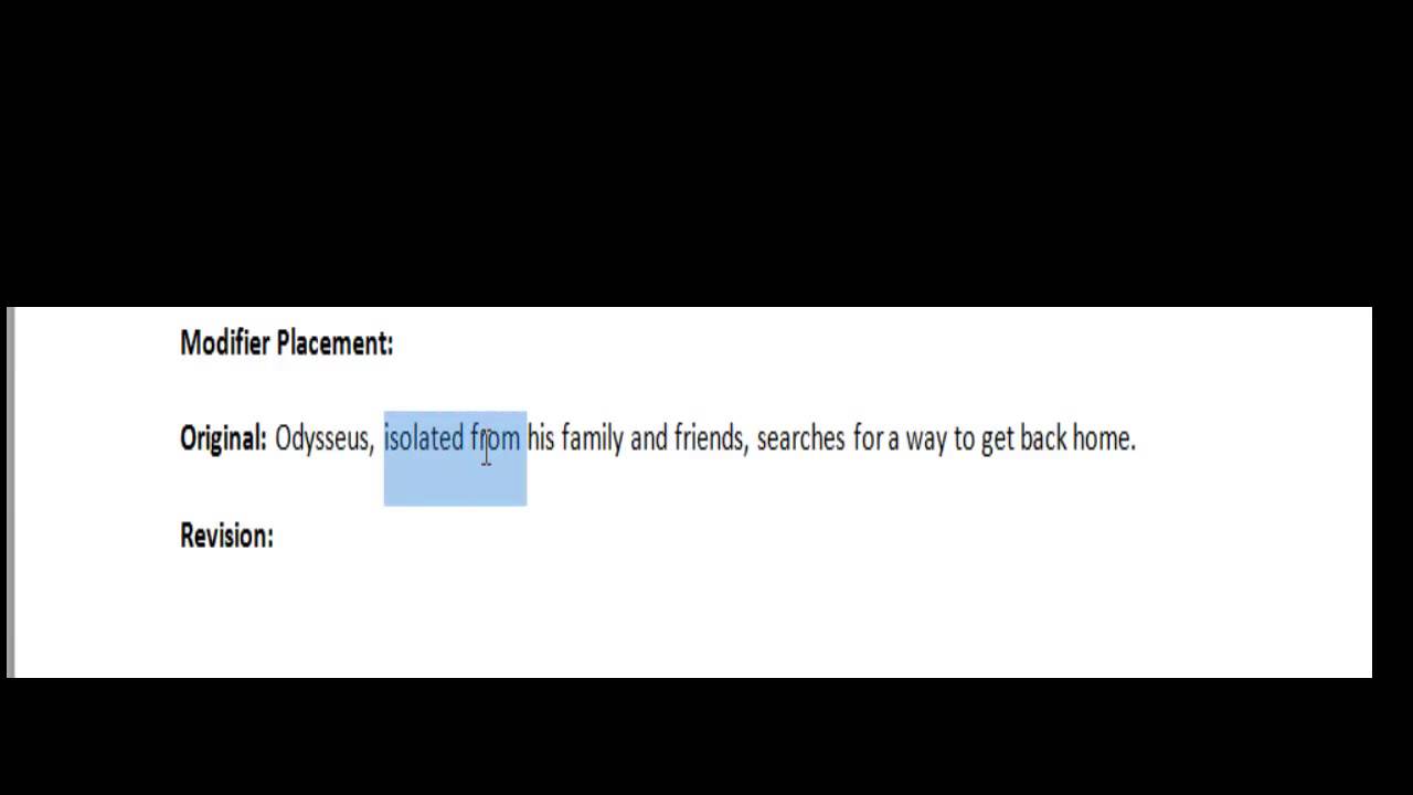 Modifier Placement - YouTube