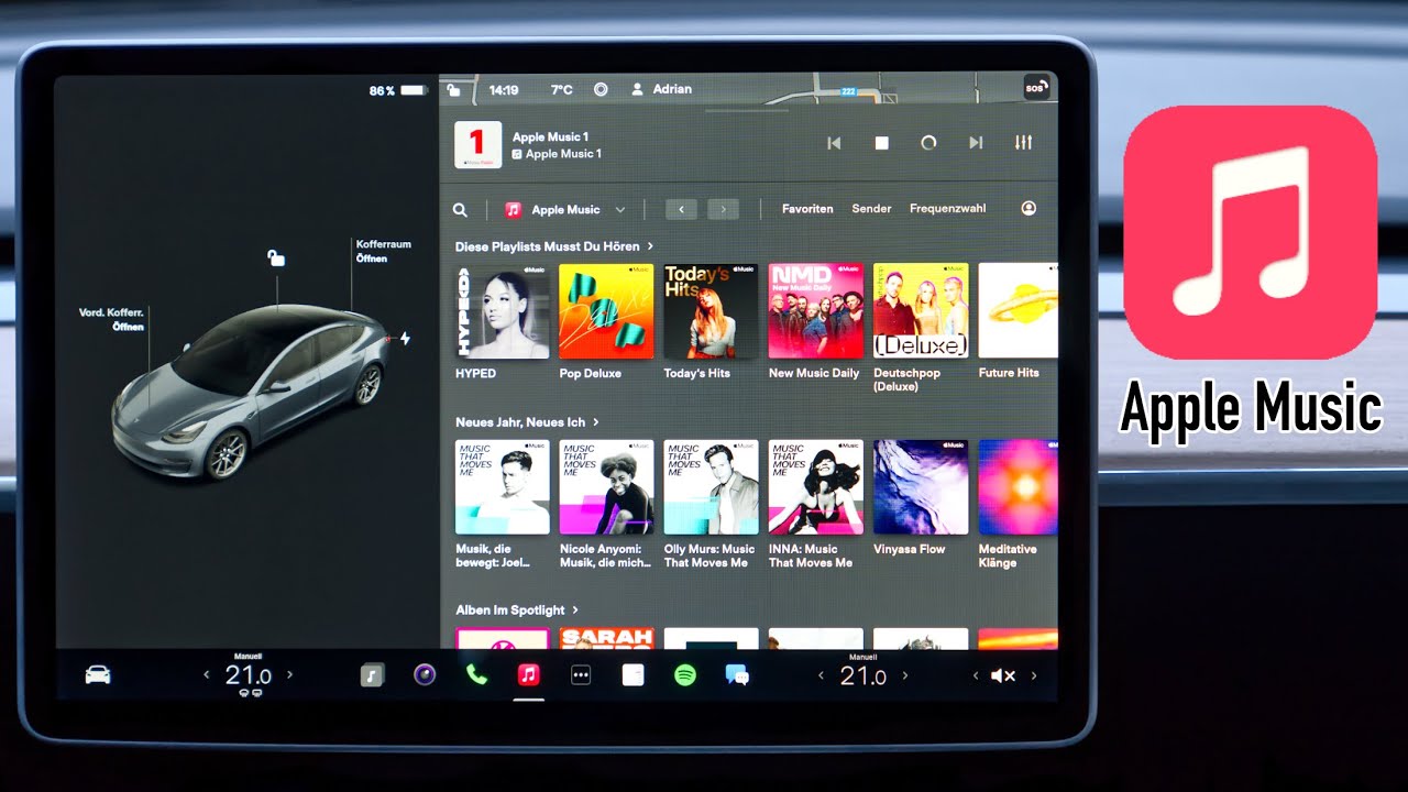 Apple Music im Tesla - Ist die Umsetzung gelungen? - YouTube