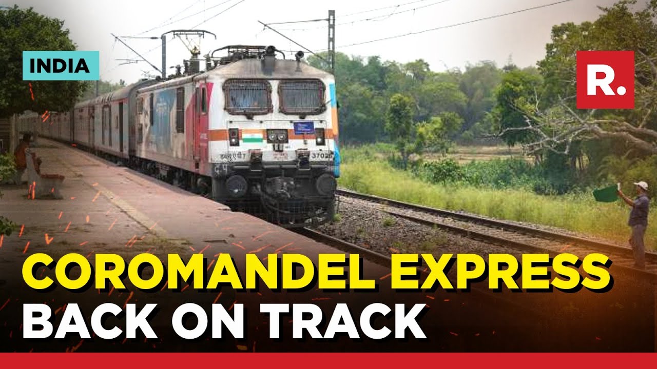 Coromandel Express Passes Through Accident Site At Bahanaga - YouTube