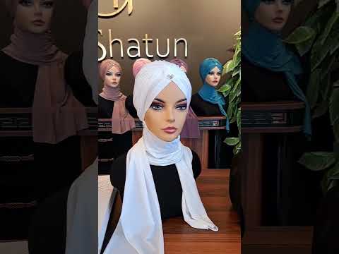 Taşlı Çapraz Hazır Şal ve Türban Modelleri Takılış Videosu
