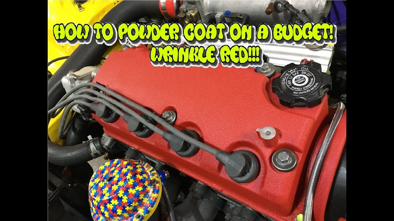 How to Wrinkle red powder coat on a budget (THAT GARAGE) - YouTube