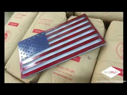 Water Jet Cut USA Flag - Happy Independence Day from WARDJet! - YouTube