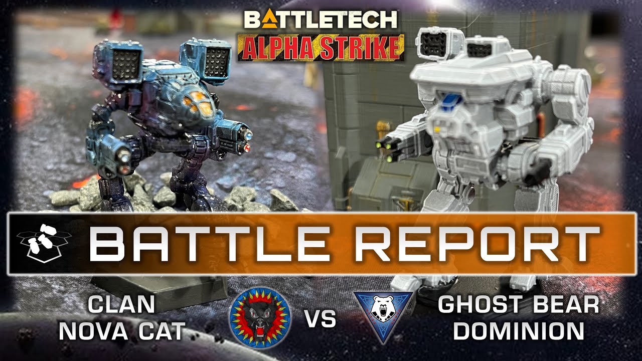Clan Nova Cat vs Ghost Bear Dominion | Battletech Alpha Strike Battle ...