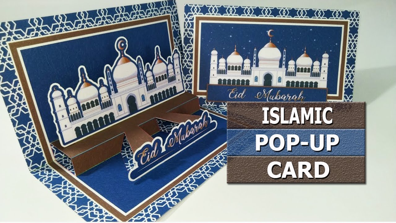 Islamic Pop Up Card #1 / DIY Eid Mubarak Card / DIY Pop Up Mosque Card ...