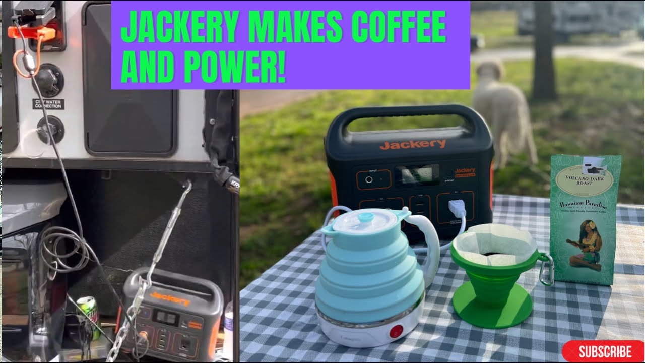 Making Coffee with the Jackery 500 and Charging the Truck Camper with ...