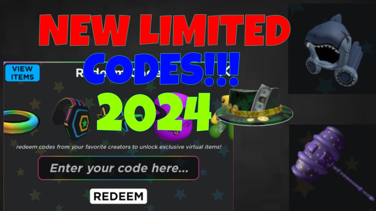 (NEW) Roblox UGC LIMITED CODES 2024 !!GET NOW!! FREE LIMITED UGC ITEMS ...