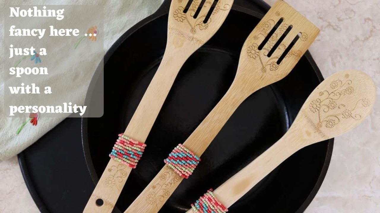 BEAUTIFUL DIY Beaded Wooden Spoon Tutorial [Done in Just 30 Minutes ...