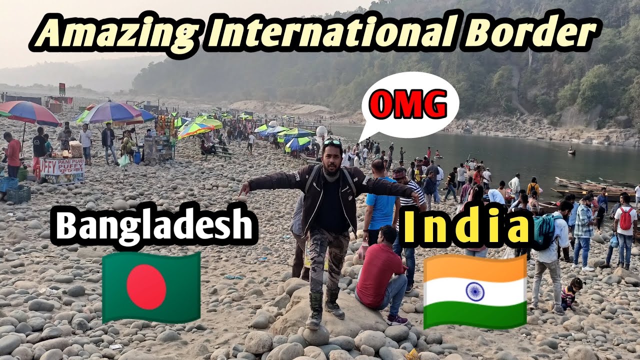 Amazing International Border 🇮🇳-🇧🇩 || Dawki Boating Point || Meghalaya ...
