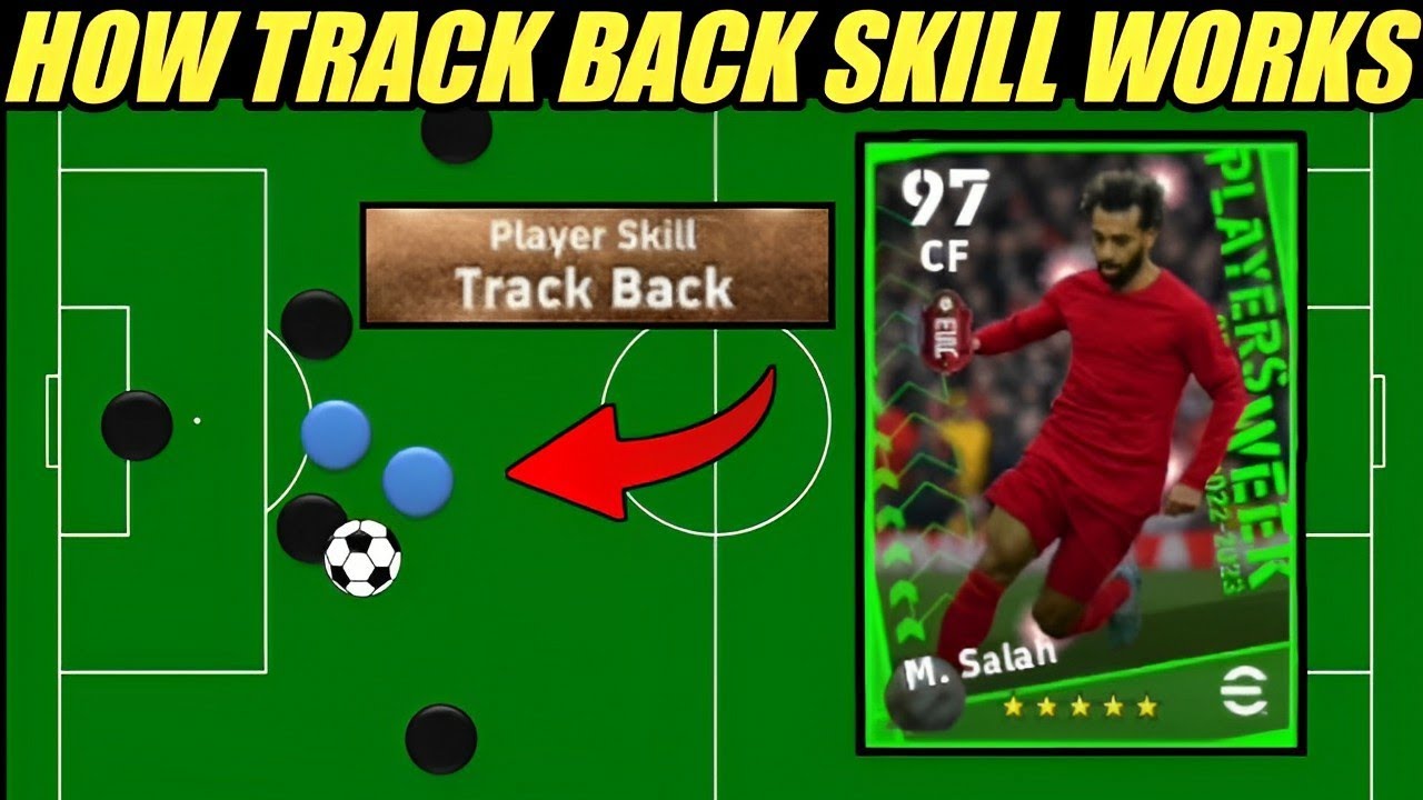How M. Salah Track Back Skill Works | eFootball 2023 Mobile - YouTube