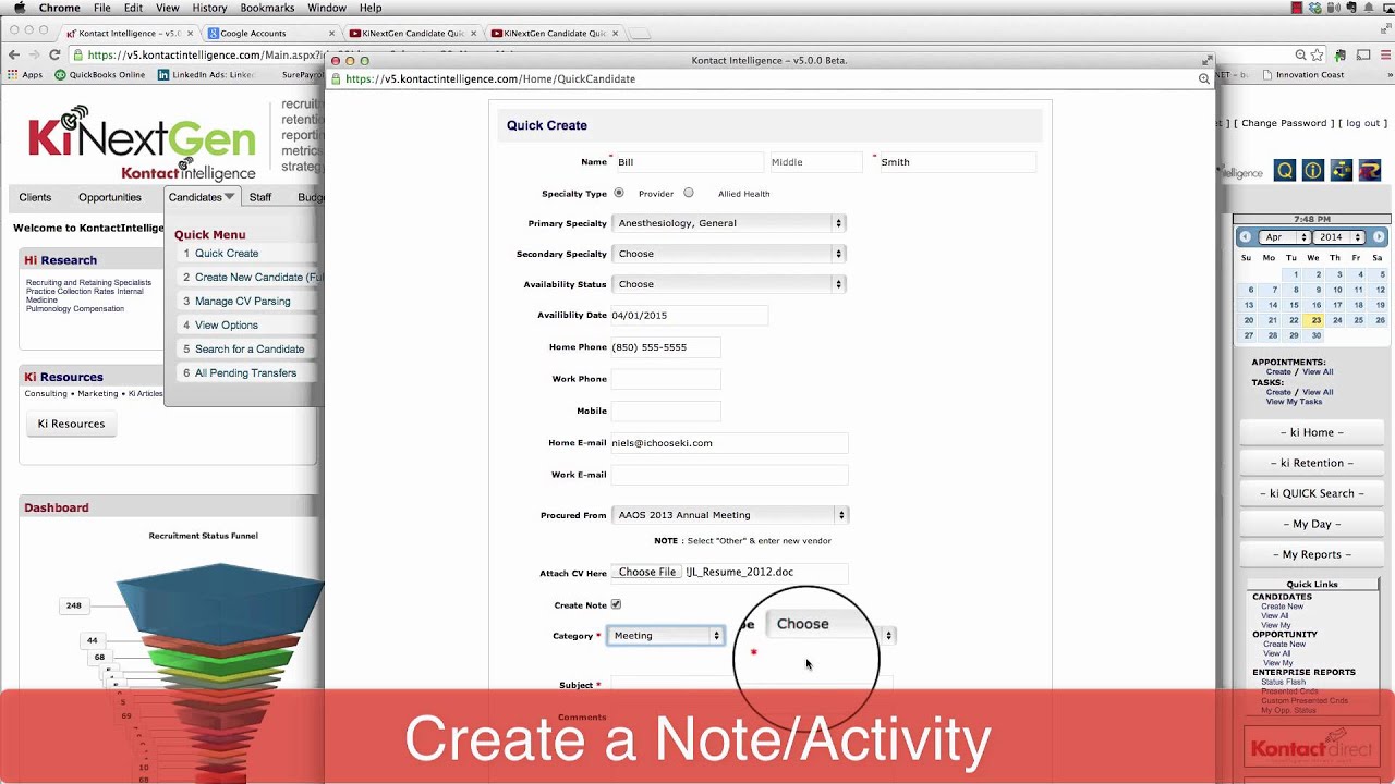 Candidate Quick Create 2 - YouTube