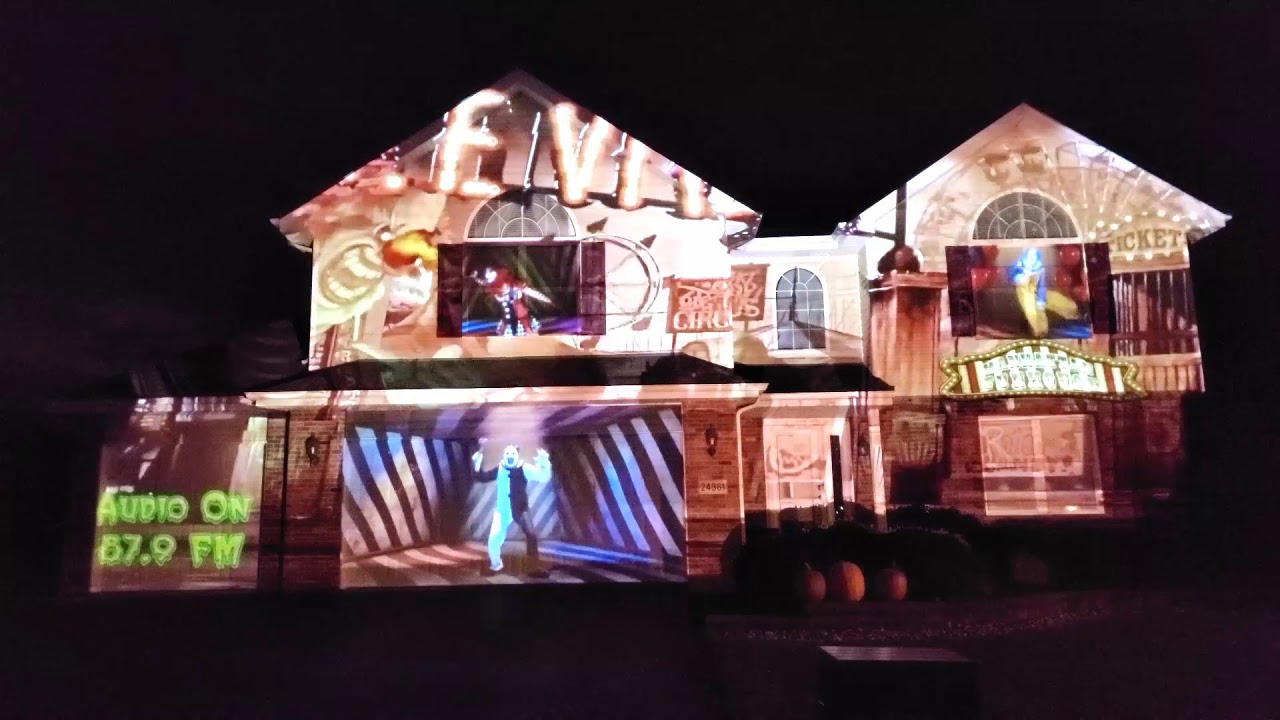 Billie Eilish Halloween House Projection to 'Bad Guy' 2019 - YouTube