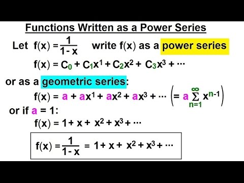 Calculus 2: Infinite Sequences and Series (52 of 86) Function Written ...