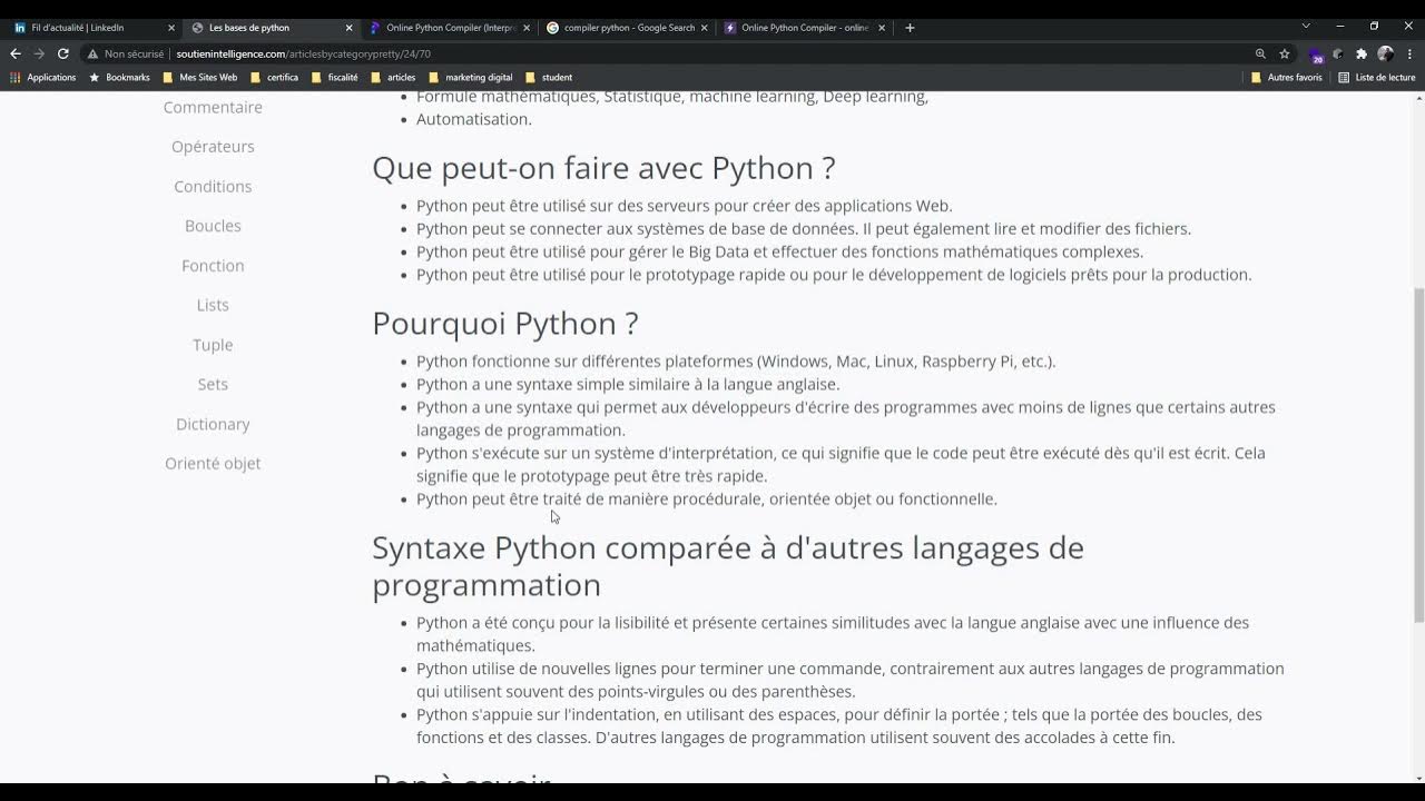 1-Introduction des bases de python - YouTube