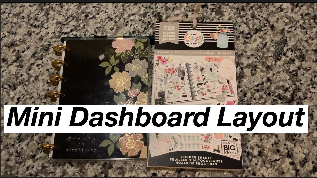 Dashboard Layout Mini Happy Planner - YouTube