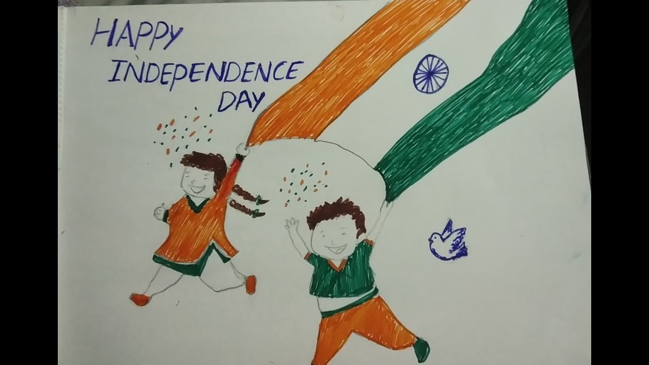 Independence day project from school by my little one - YouTube