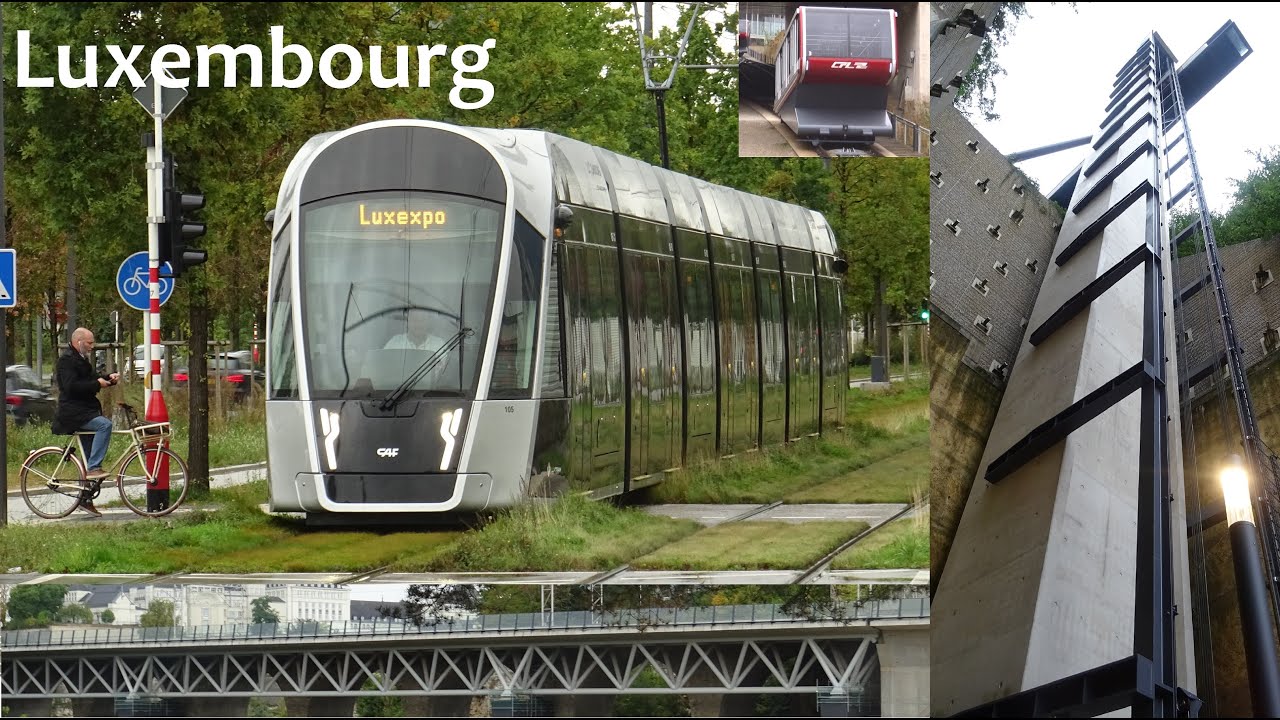 Luxembourg Trams, Funicular & More! - YouTube