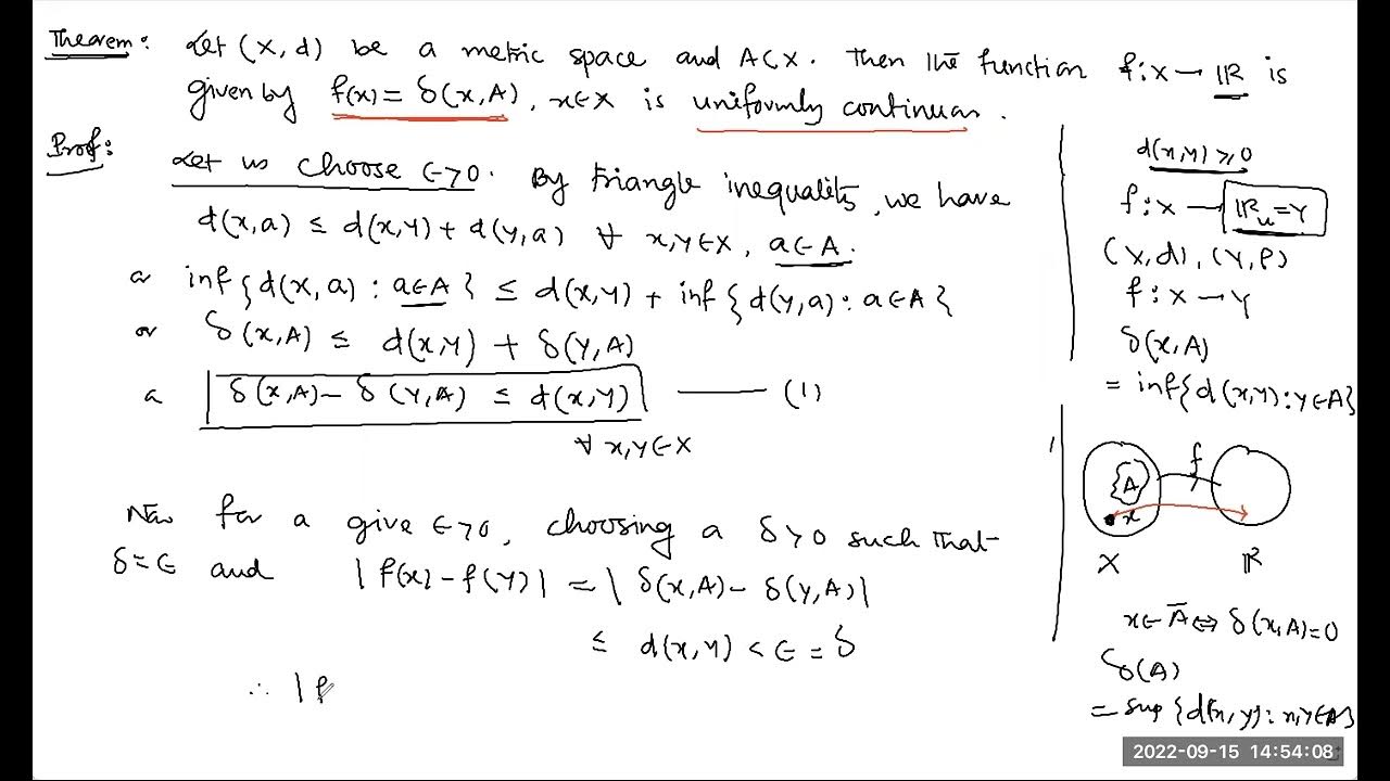 Lecture 17 || Metric Space || Uniform Continuity || - YouTube