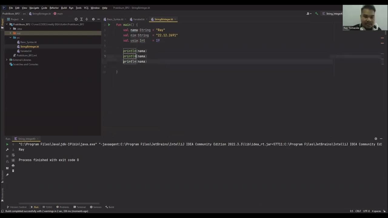 Kotlin 2 String And Integer Youtube