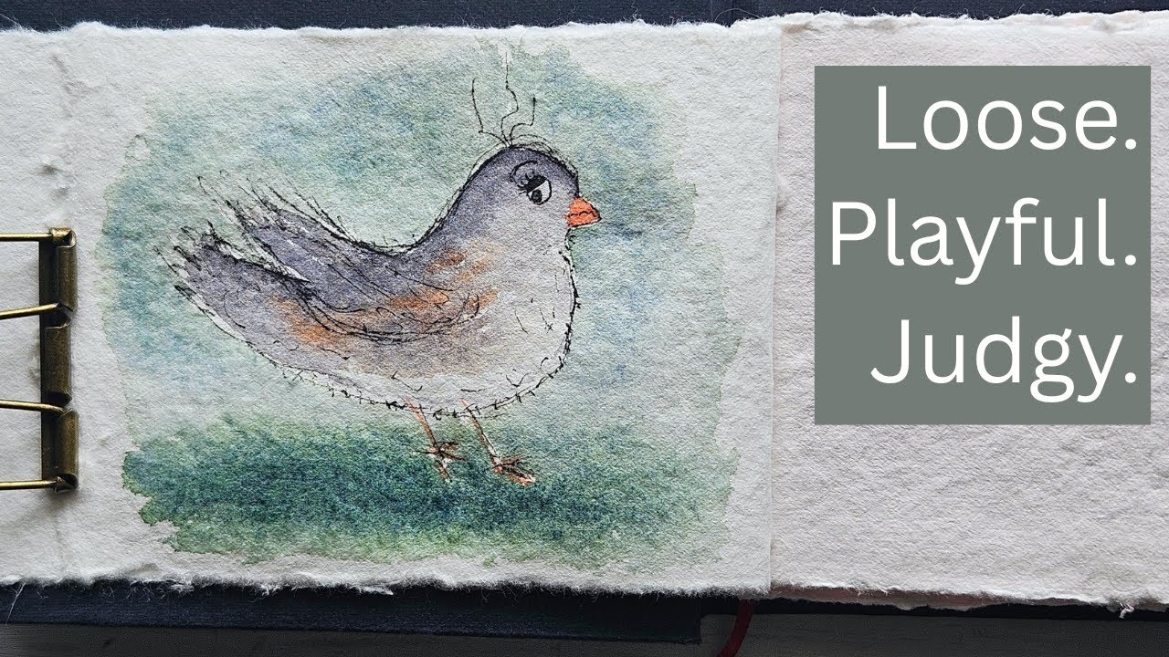 Judgmental Junco | Whimsical Watercolor Bird Tutorial - YouTube