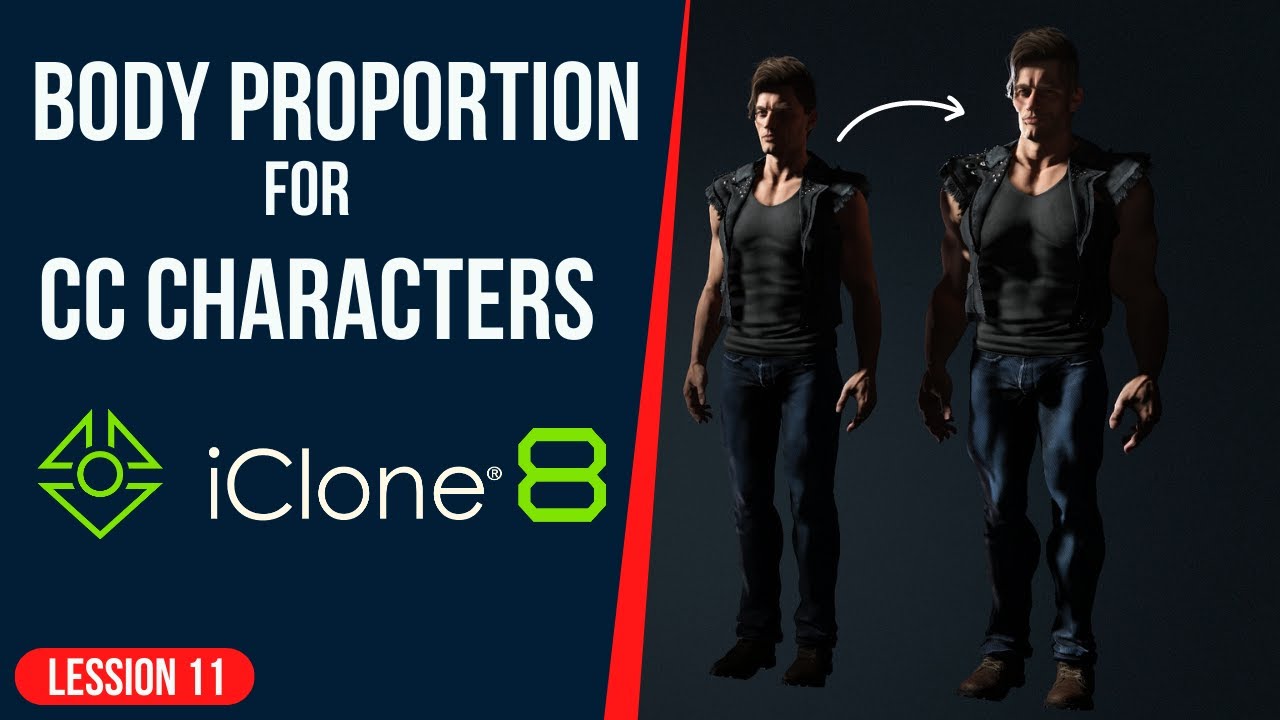 How To Edit Body Proportion For Cc Characters In Iclone 8 Youtube