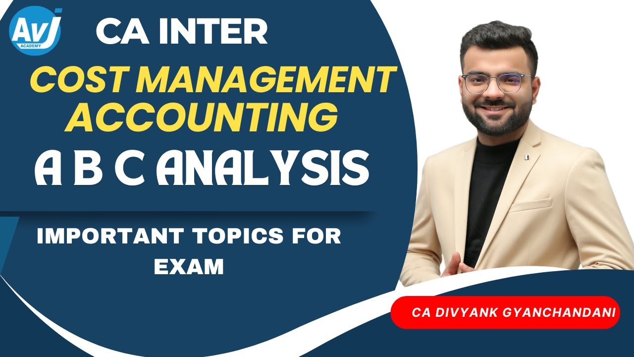 CA INTER Cost Management Accounting | ABC ANALYSIS SEPT 2024 | CA ...