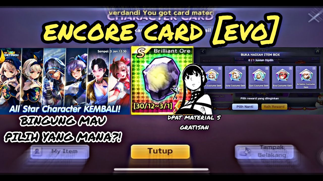 DAPAT MATERIAL S DARI PCP GRATISAN - ENCORE CARD EVO Lets Get Rich ...