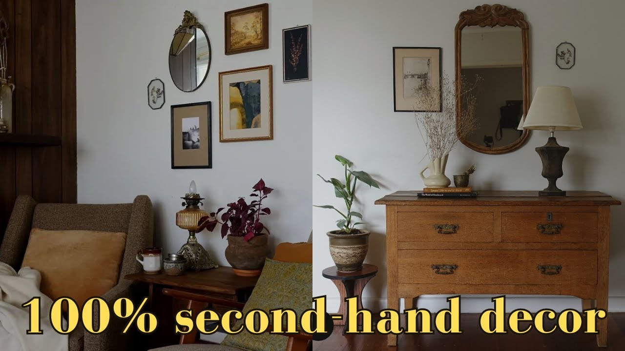LIVING ROOM MAKEOVER SECOND-HAND/ BUDGET/ RENTAL/ THRIFTED - YouTube