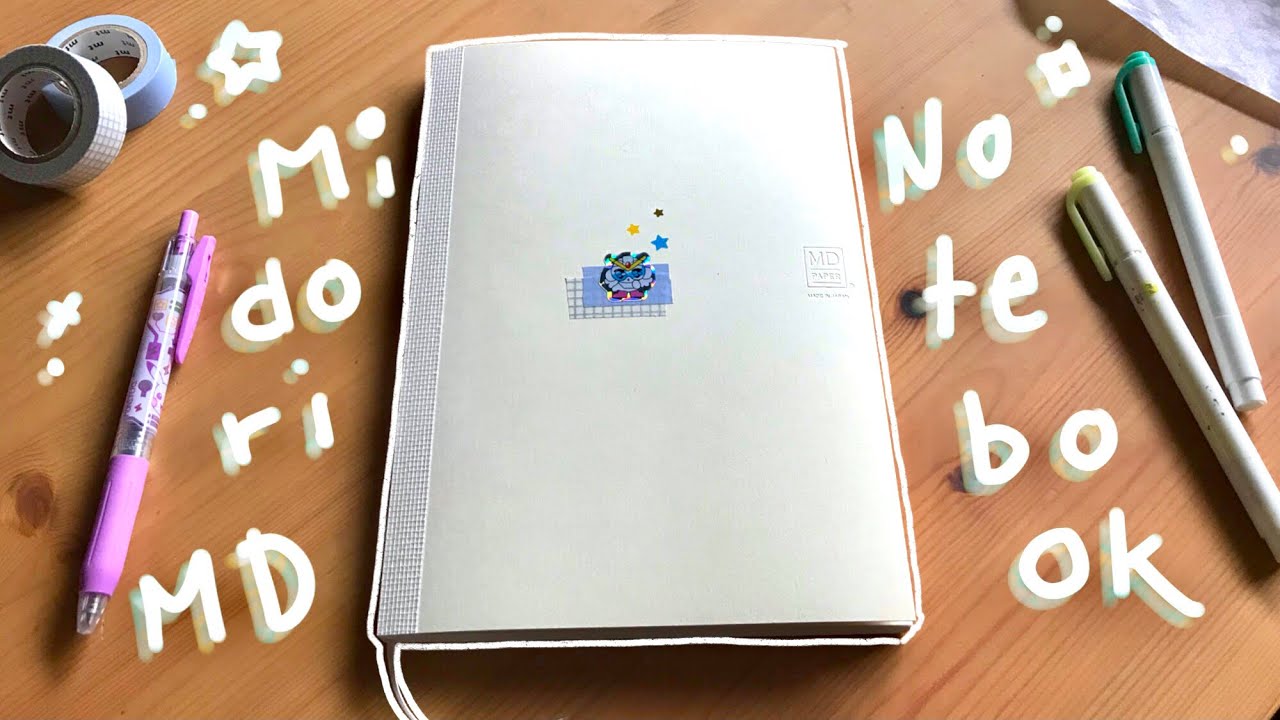 Starting a new journal || Midori MD Notebook Review & Swatching - YouTube