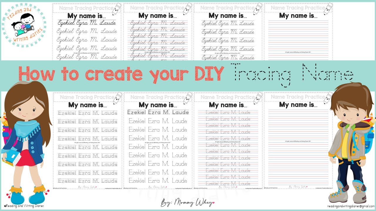 Tutorial-How to create DIY Customized Tracing Name 🤗 - YouTube