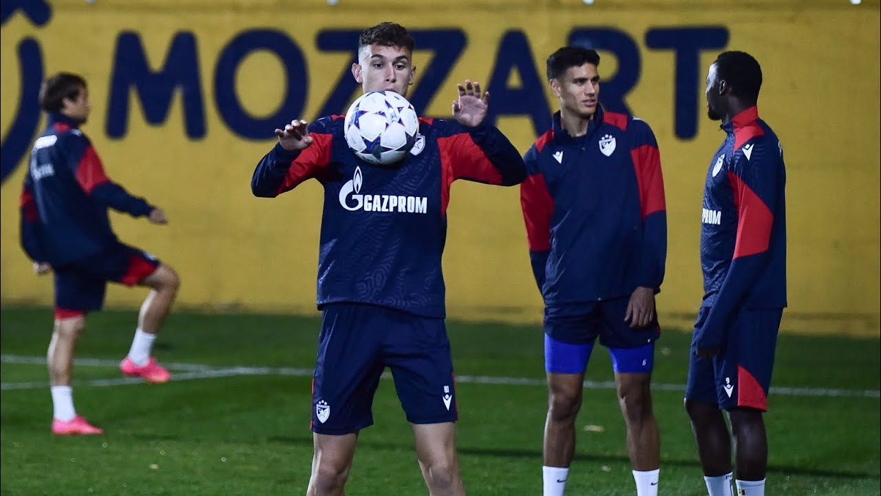 Zvezdin poslednji trening pred RB Lajpcig - YouTube