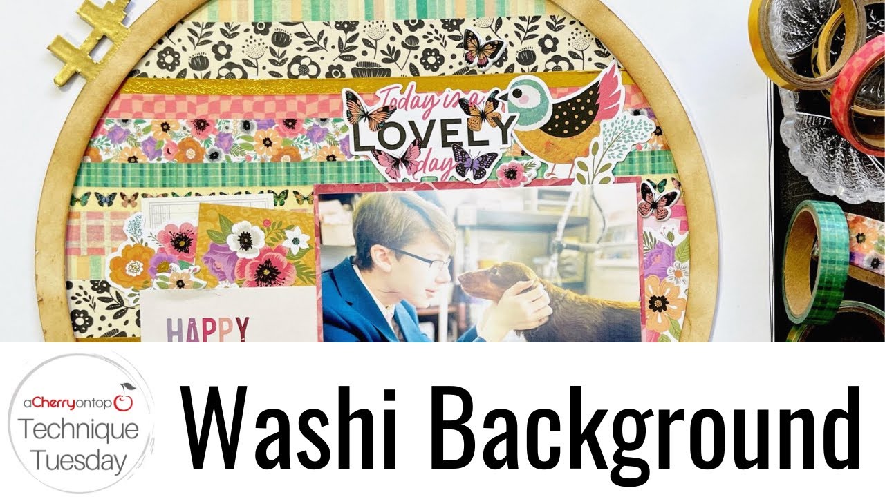 Washi Background - Technique Tuesday - YouTube