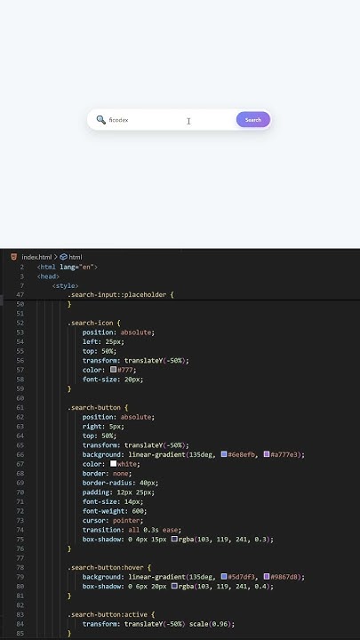 Exclusive Search Bar Design Using Html Css Htmlcss Modern Searchalgorithm Algorithm Coding