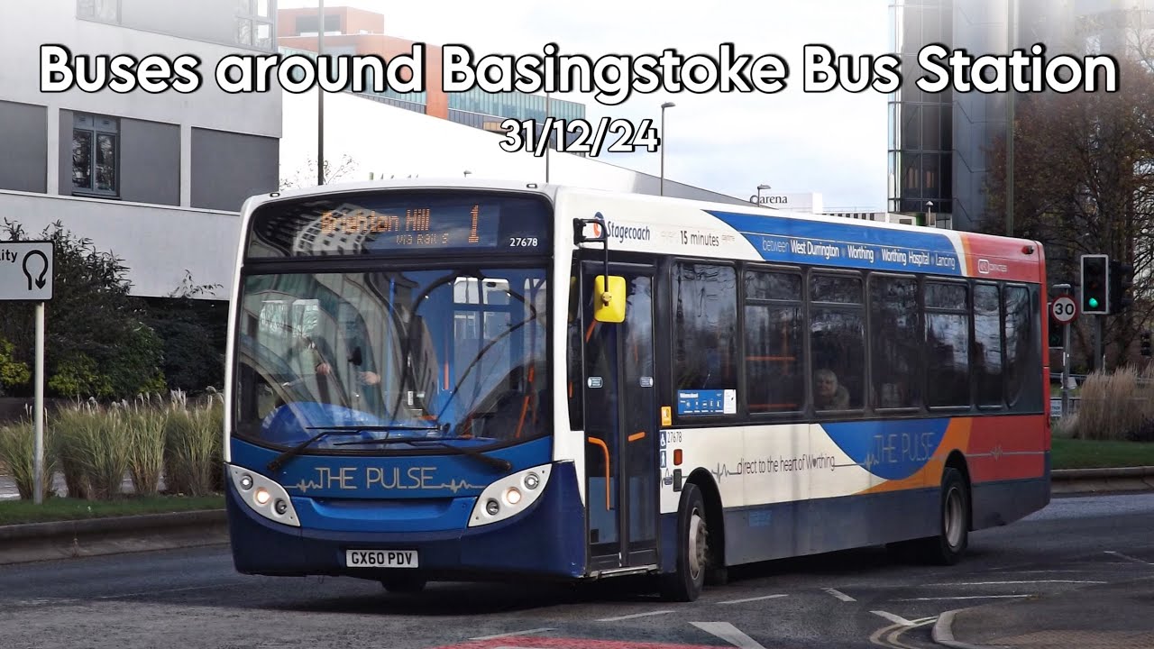 Buses around Basingstoke Bus Station | 31/12/24 - YouTube