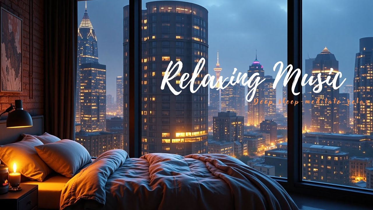 Relaxing Music 5 HOURS - Buildings by night relaxing view- Instant Deep ...