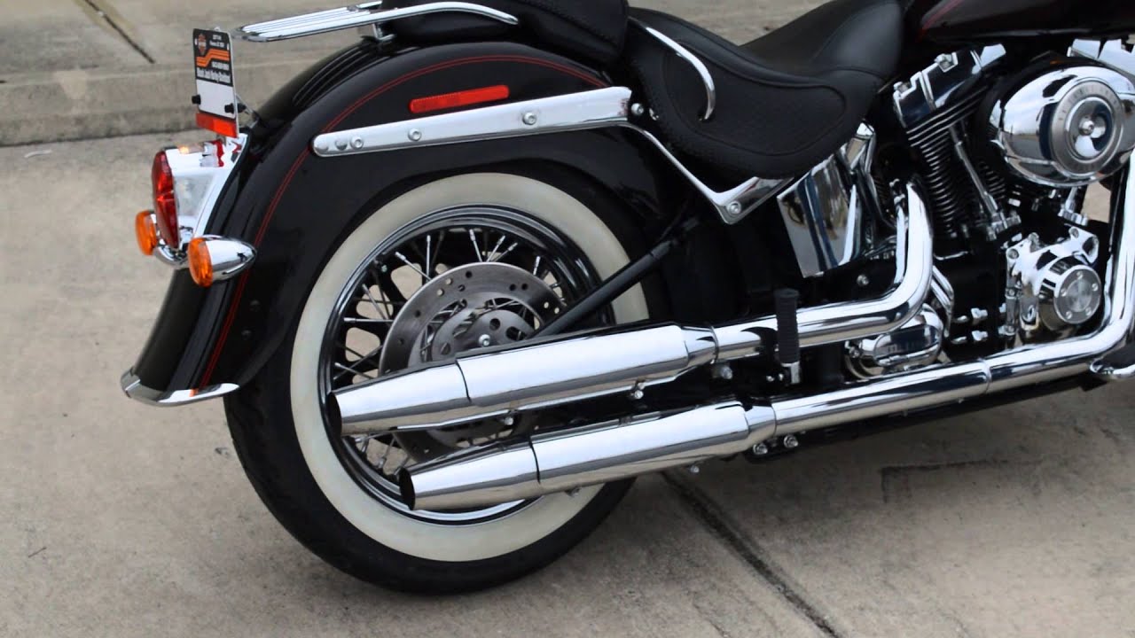 2011 Harley-Davidson Softail Deluxe Merlot Sunglo FLSTN - YouTube